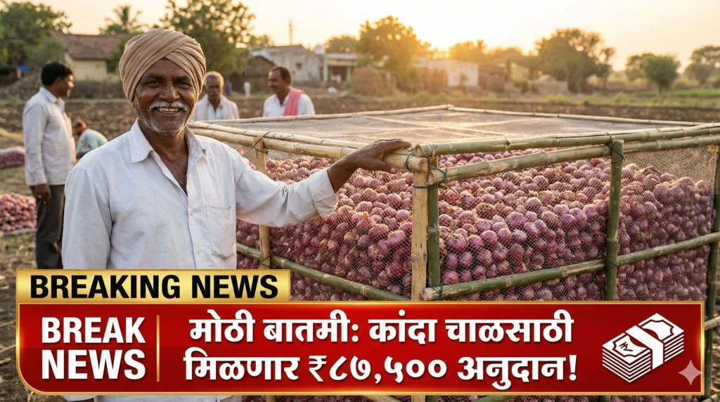 Kanda Chal Anudan Yojana 2026 Maharashtra- आनंदाची बातमी! कांदा चाळ ...
